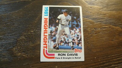 1982 HIGHLIGHTS 1981 RON DAVIS # 2 BASEBALL CARD | eBay