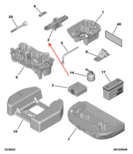 Cric élévateur PEUGEOT 2008 9827829080 Neuf d'origine | eBay