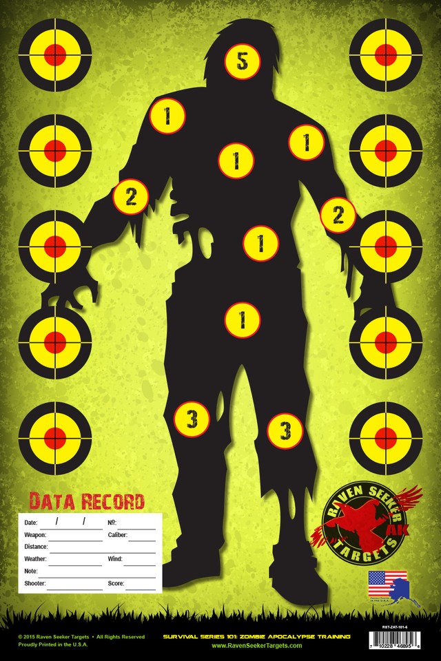 ZOMBIE SNIPER RANGE TRAINING PAPER TARGETS: SURVIVAL SERIES 101: 15 ...