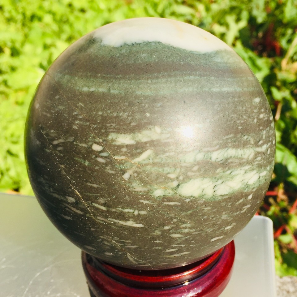 1693g Large Natural Zebra Jasper Quartz Crystal Ball Specimen Healing ...