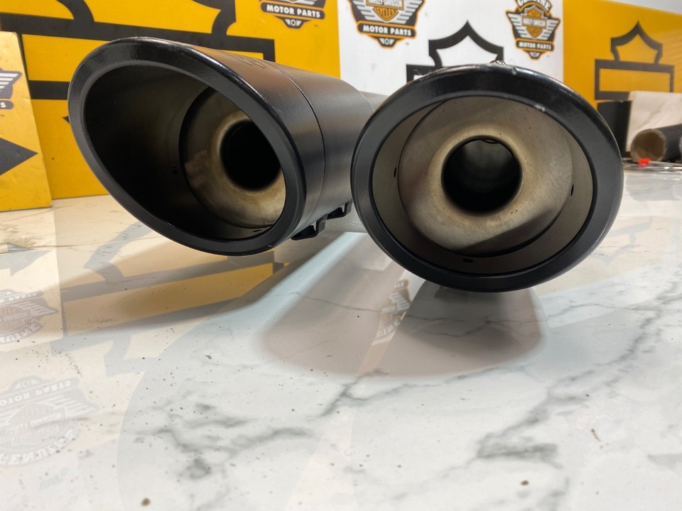 Tab Performance 50 Cal Black Slip-Ons Slash Cut Harley-Davidson Touring ...