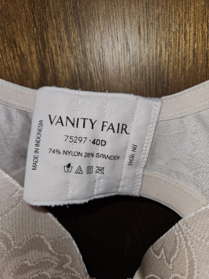 Vanity Fair Body Shine Full Coverage Underwire Bra 40D | eBay