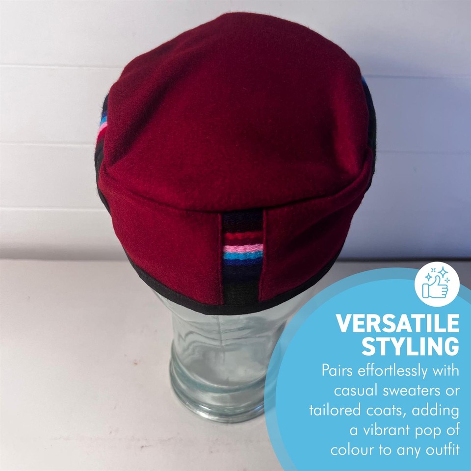 Handmade Nepalese Wool Red Smoking Cap, Size 61cm, Extra Large | eBay UK
