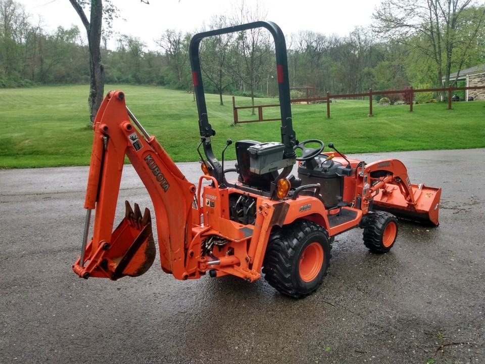 kubota bx24 FEL tooth bar backhoe box blade new tires 703 hours | eBay