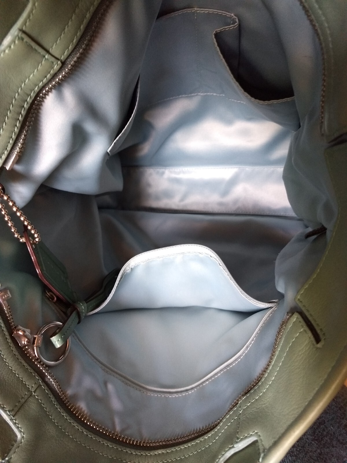 Coach Signature Audrey Perforated Sea Foam Aqua Leath… - Gem