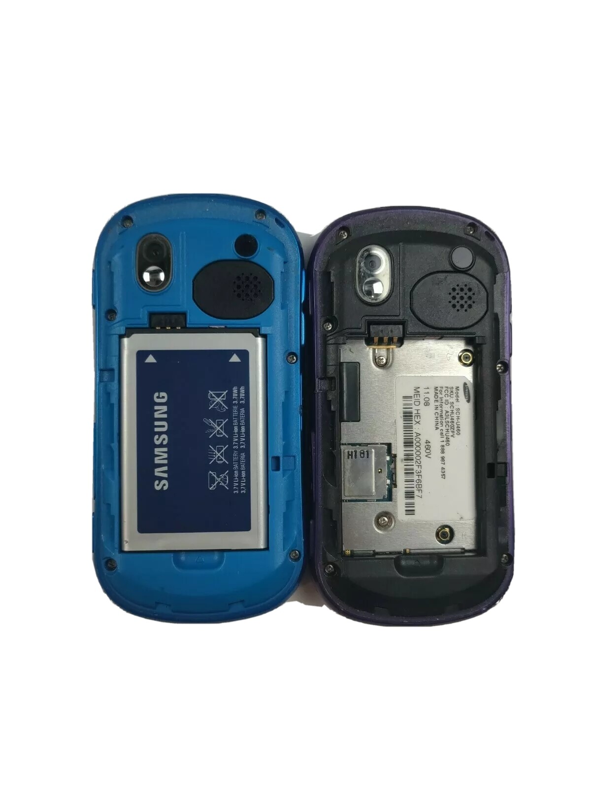 Lot of 2 Samsung Intensity II SCH-U460 Blue & Purple (Verizon) Cellular ...