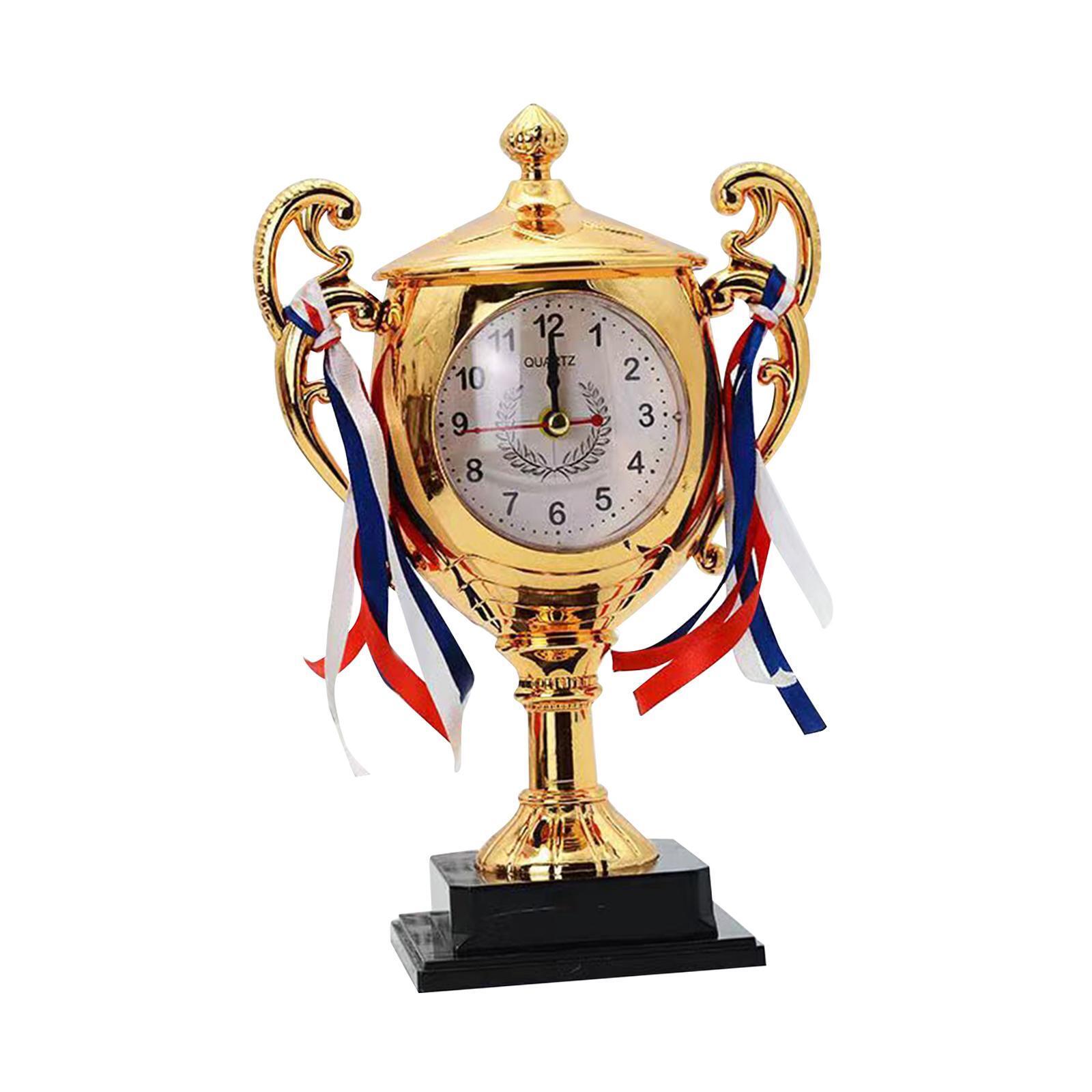 Silent Desk Clock Novelty Trophy Alarm Clock for Farmhouse Living Room ...
