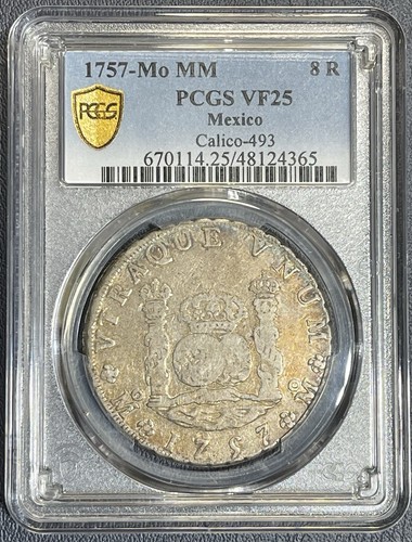 1757 Mexico Silver Pillar Dollar 8 Reales Coin (8R) PCGS VF25 Nice ...