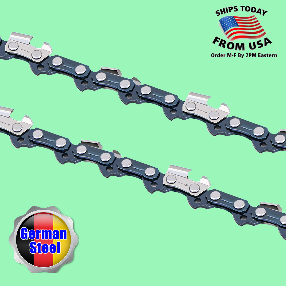 2 PACK 18" Chainsaw Chain For RYOBI 40V HP/RY3818/RY10532 3/8"LP 62DL ...