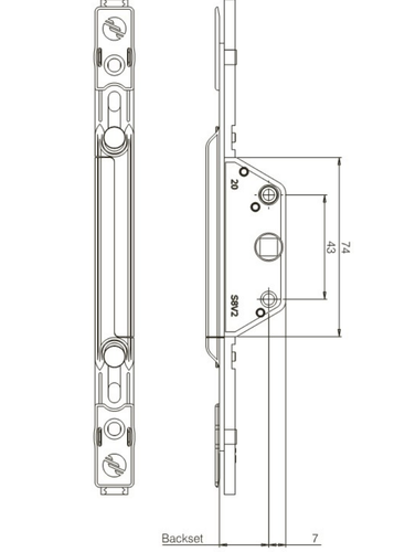 Mila Window Lock Shootbolt Gearbox Lock 20mm & 22mm No Mushroom Cams ...