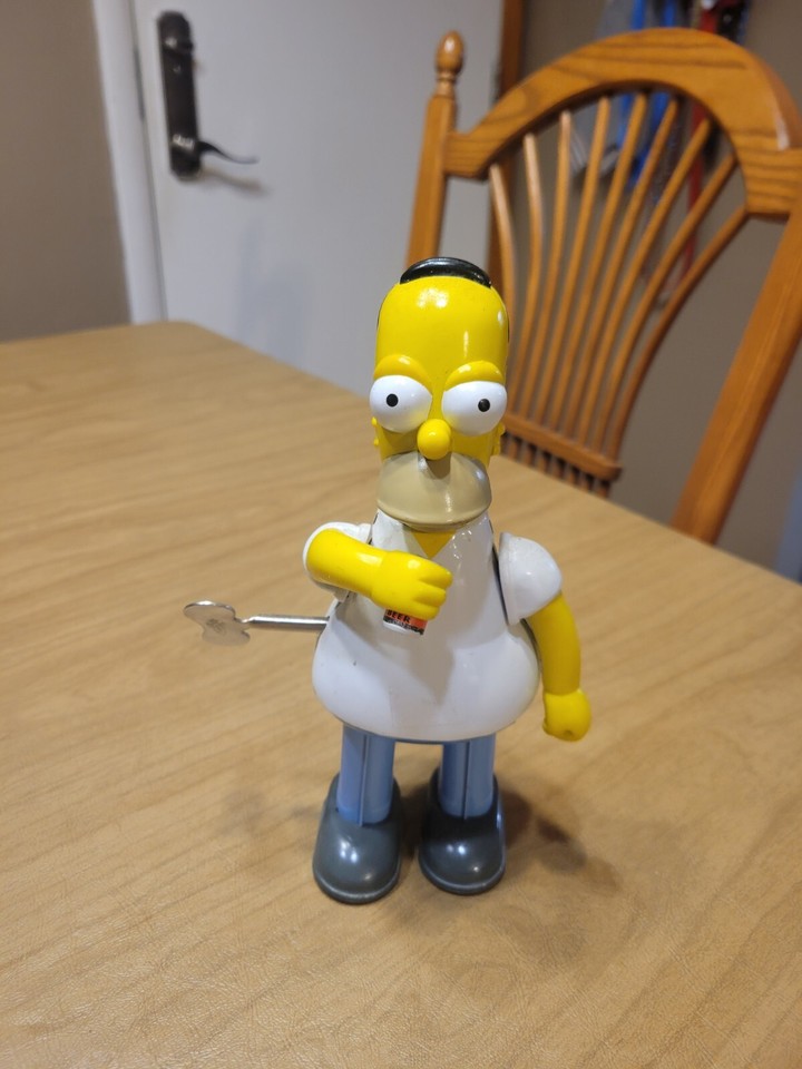 HOMER SIMPSON WIND-UP FIGURE DRINKING BEER WALKS Vintage Rare | eBay
