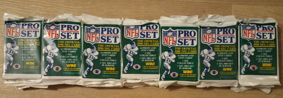 35 Packs 1990 NFL Pro Set the Official NFL Cards Factory New Sealed ...