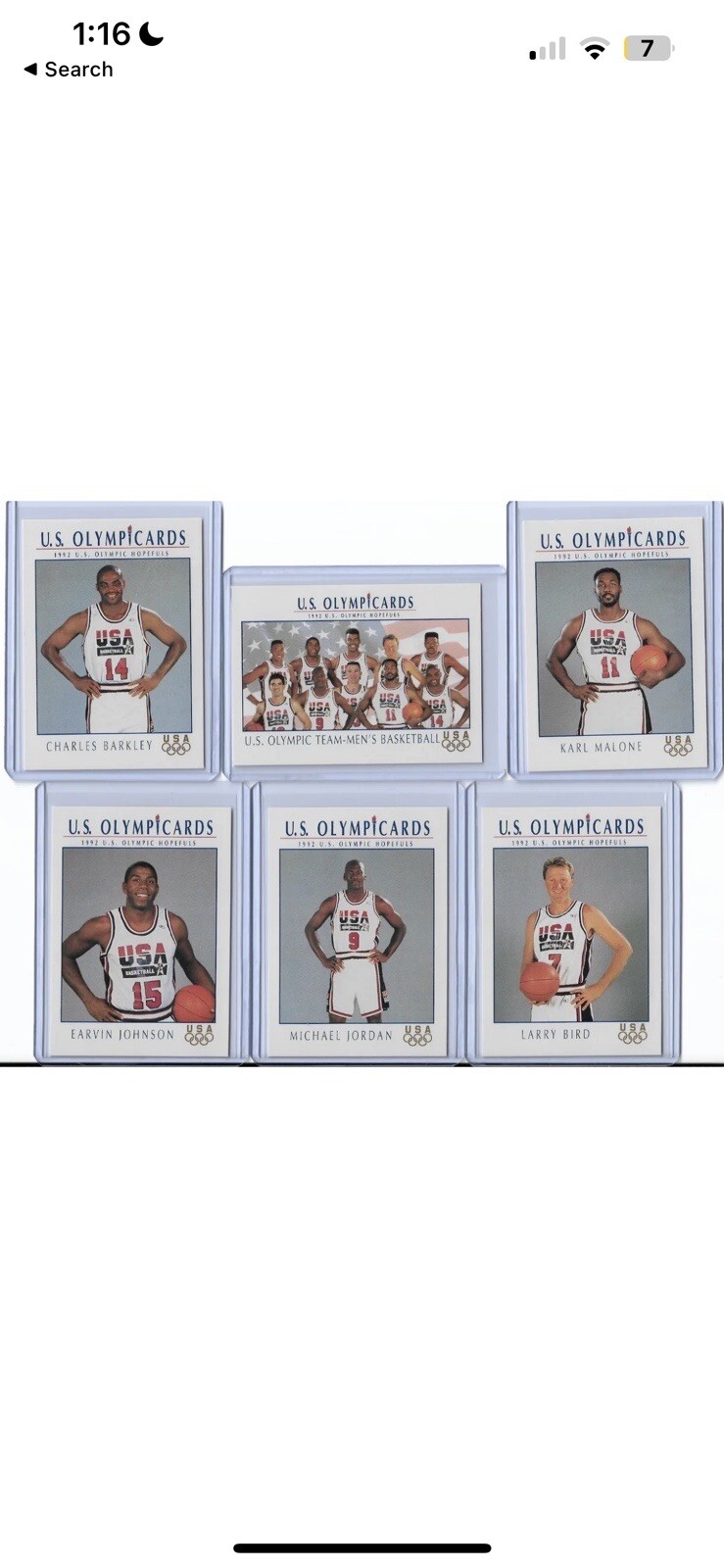 1992 US OLYMPIC DREAM TEAM (11) CARD SET W/ MICHAEL JORDAN ~ MULTIPLES ...