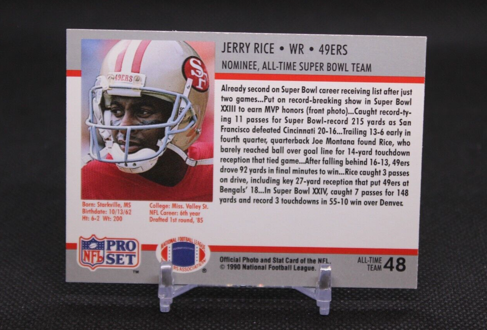 JERRY RICE 1990 PRO SET SUPER BOWL SUPERMEN FOOTBALL CARD | eBay