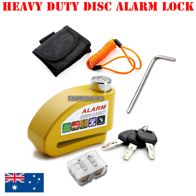 Yellow Motorcycle anti-theft alarm brake rotor disc lock scooter ...