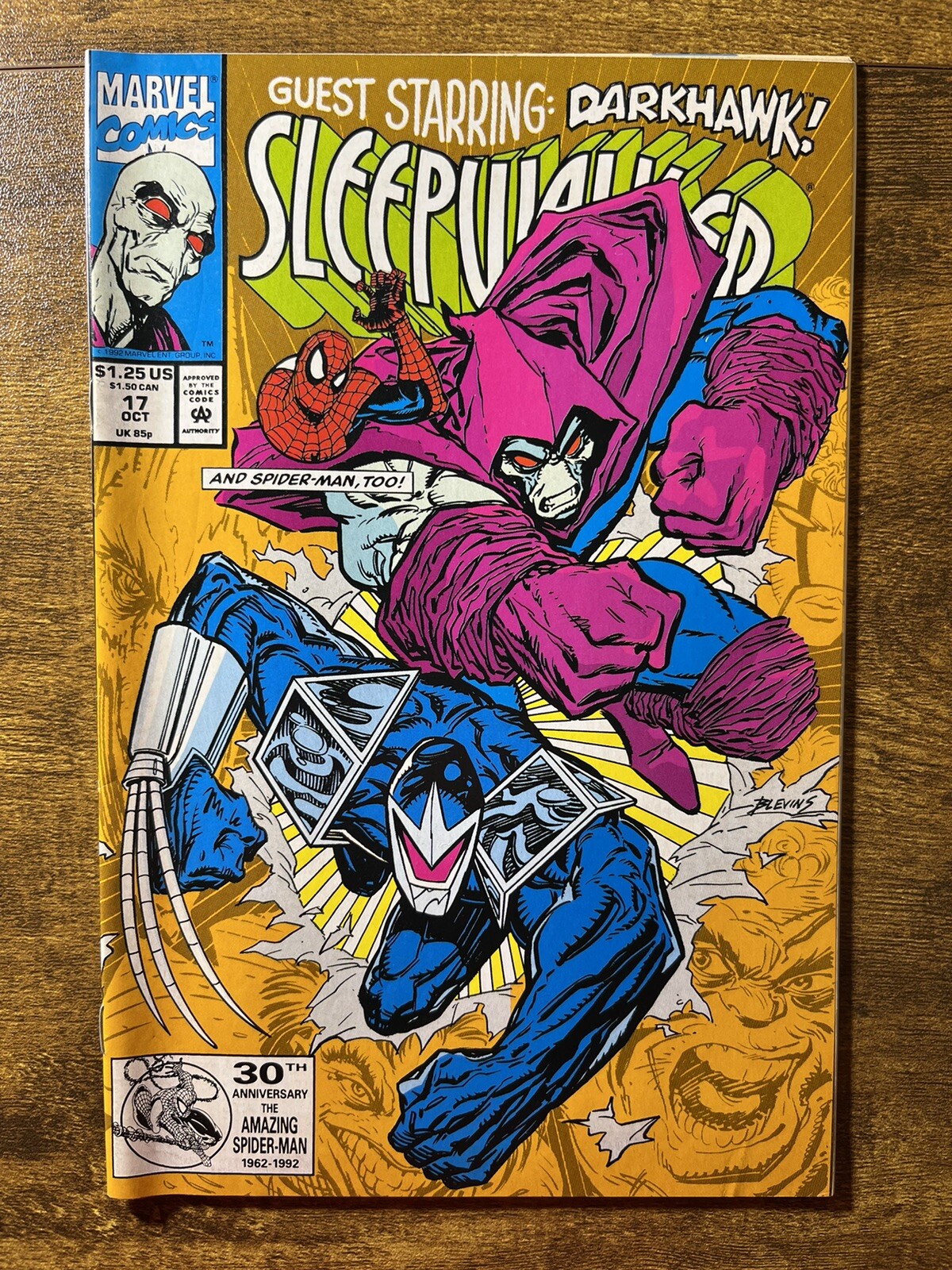 SLEEPWALKER 17 DIRECT EDITION BRETT BLEVINS COVER MARVEL COMICS 1992 A ...