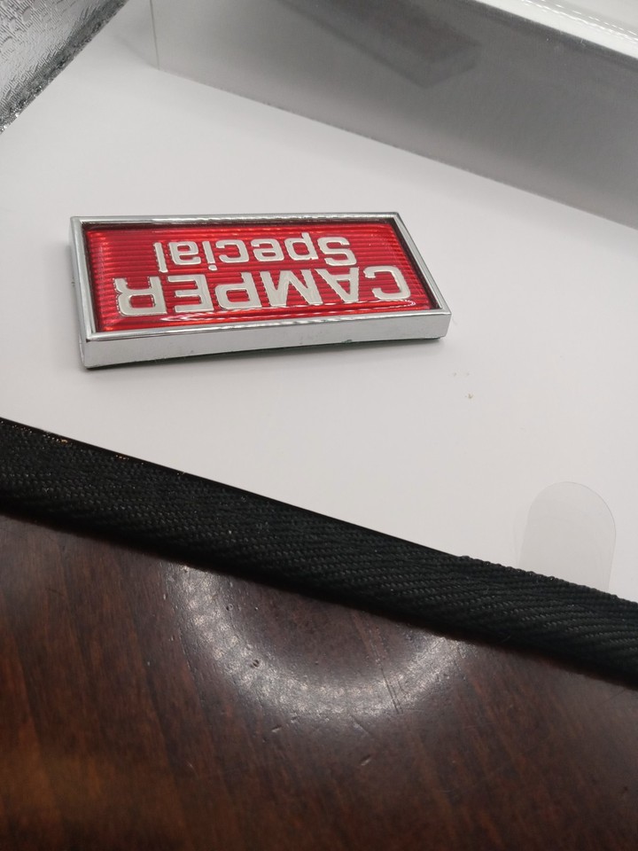 * NOS OEM Ford camper special emblem | eBay