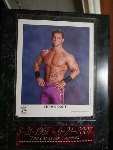 Chris Benoit autographed 8x10 photo plaque | eBay