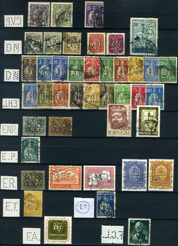 Portugal 44 perfins commencing letters C.V.P. to F.C.L. | eBay