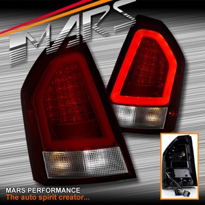Clear Red 3D LED Bar Stripe Tail Lights for CHRYSLER 300C Sedan Series ...
