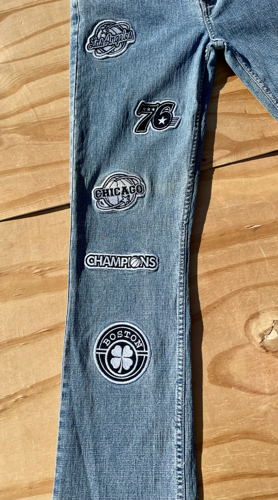 Vintage FNF Jeans NBA All-State Championship Logo Pat… - Gem