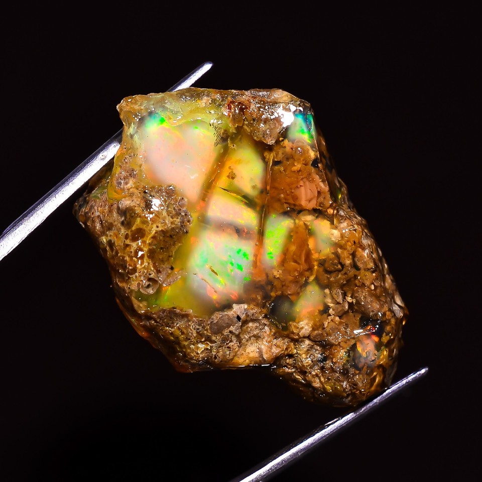 opal rough, Natural fire opal rough, Ethiopian opal raw gemstone 55.5 ...
