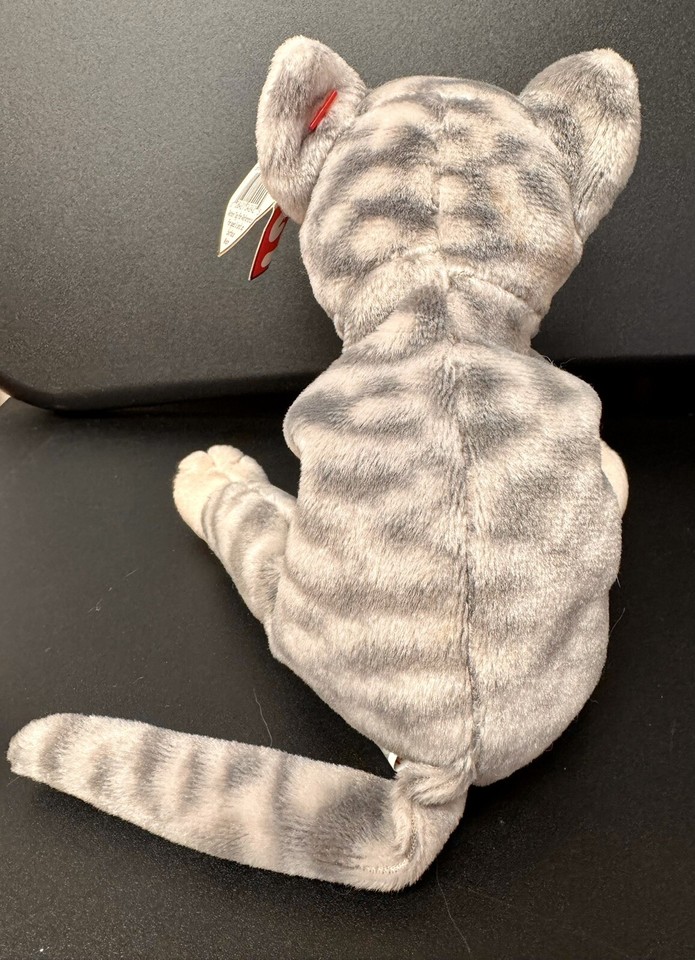 Silver The Grey Tabby Cat Ty Beanie Baby stuffed Animal Gift | eBay
