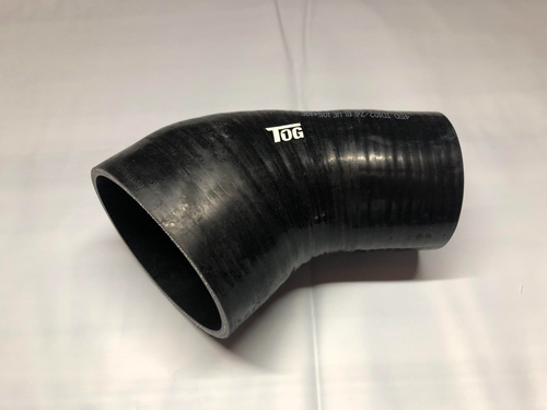 TOG 3-4 INCH 76-102mm 45 DEGREE SILICONE HOSE REDUCER BEND ELBOW black ...