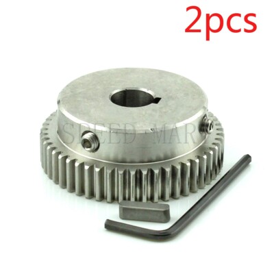 2pc 1 Module Stainless Spur Gear 48 Teeth Bore 18mm Motor Gear With 6mm ...