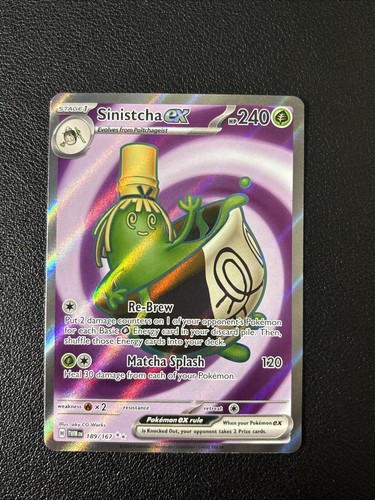 189/167 Sinistcha ex - Twilight Masquerade - Ultra Rare - Pokemon Card ...