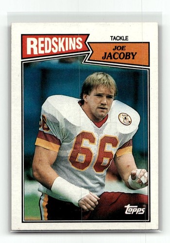 1987 Topps Football #72 Joe Jacoby Washington Redskins Tackle | eBay