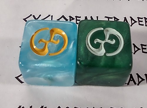 Planar Die x2 ~mtg D6 Green & Blue MOM Planechase | eBay