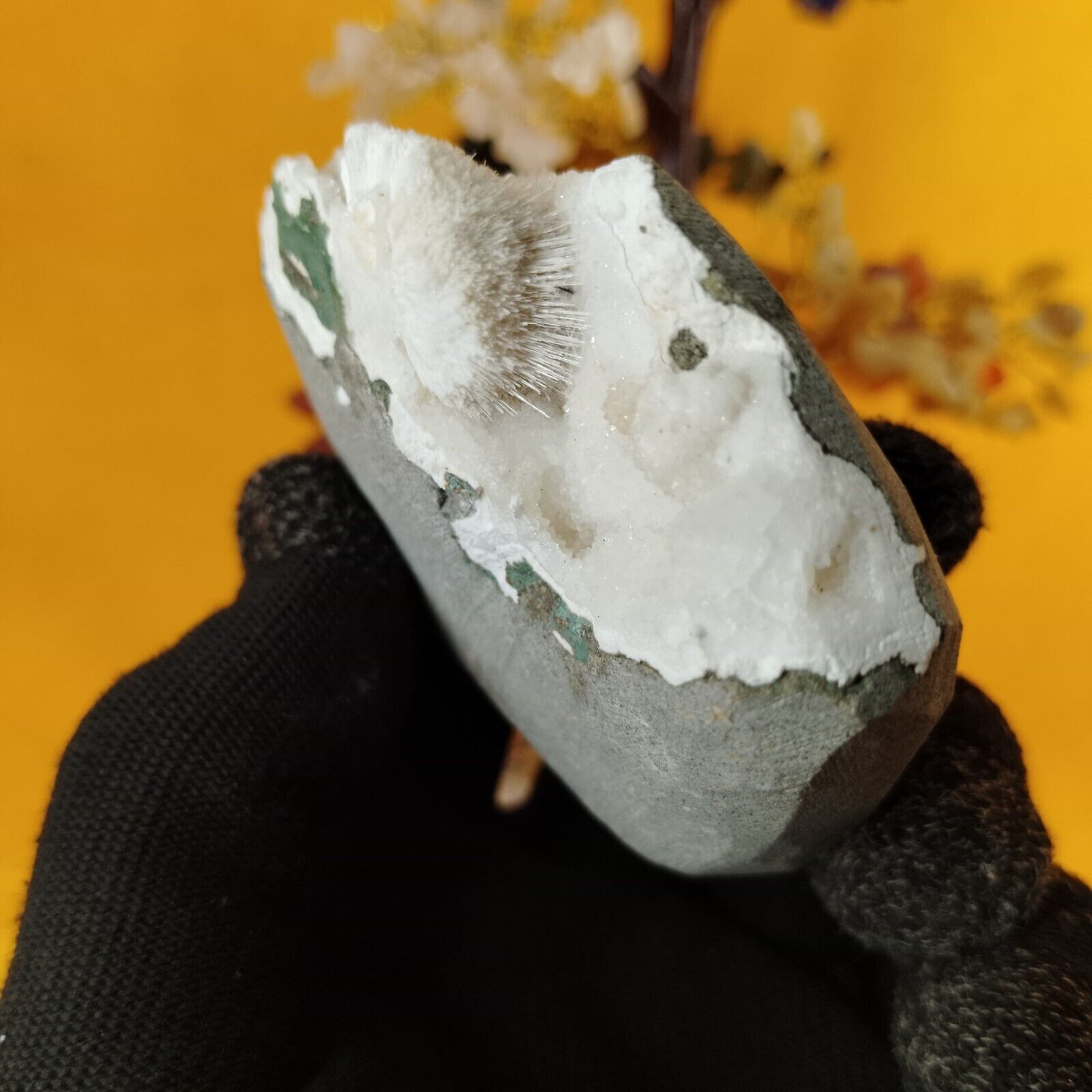 Stunning Natural Scolecite Geode Cluster & Quartz (100g) with Stand | eBay