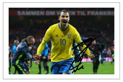 ZLATAN IBRAHIMOVIC SWEDEN SIGNED AUTOGRAPH PHOTO PRINT SOCCER | eBay UK