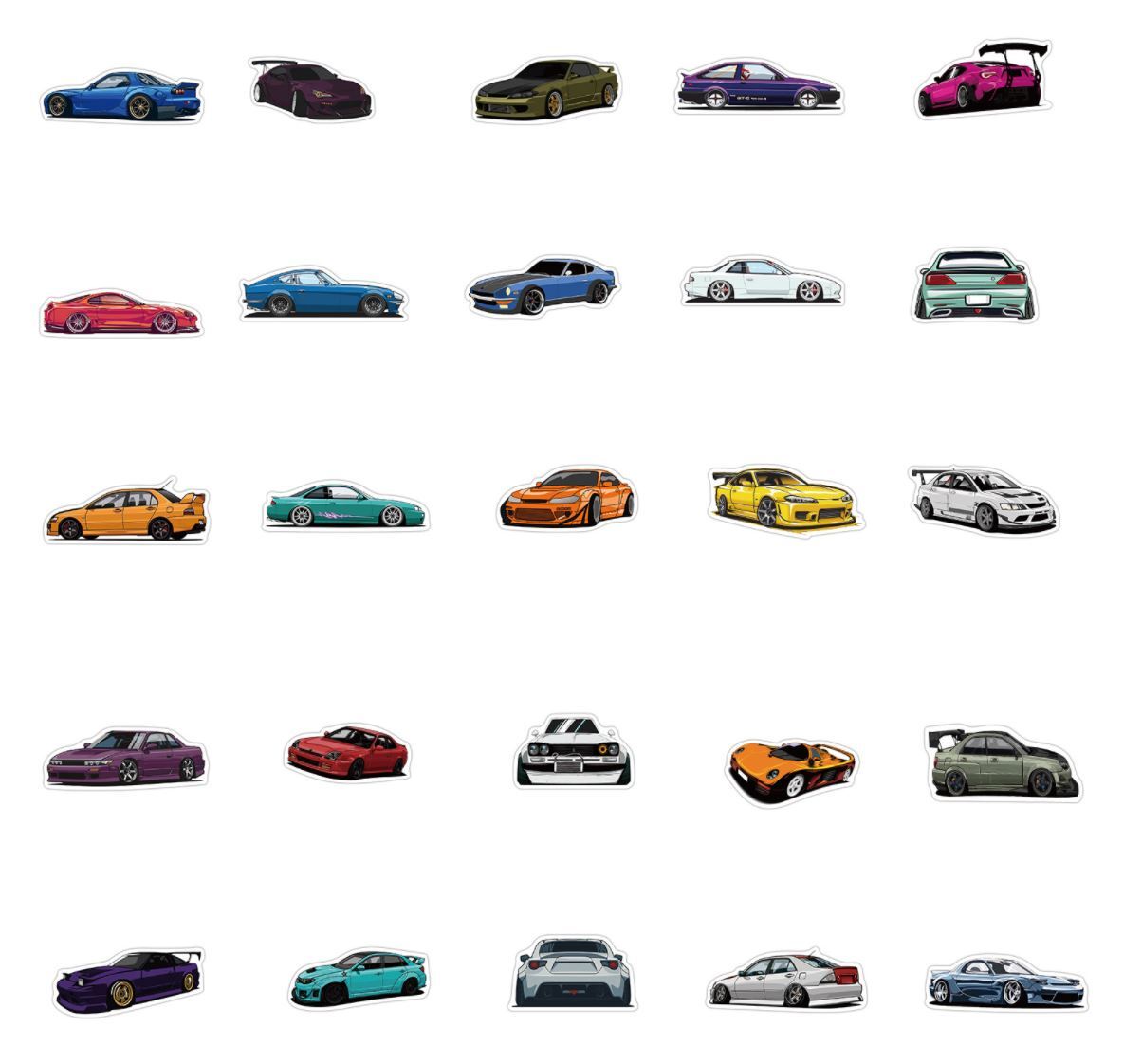 50x Racing Sport Car Vinyl Decal Stickers Waterproof Phone Laptop ...
