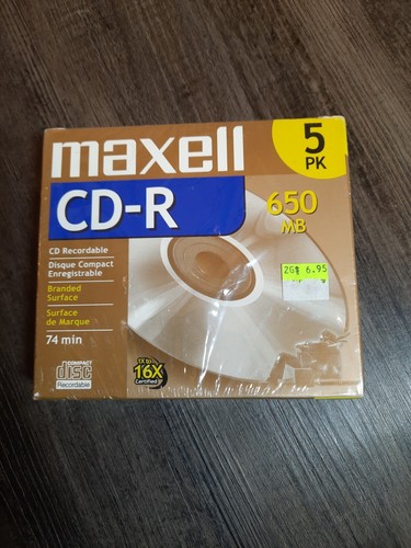 5 Pack - Maxell CD-R 74 Min 650 mb | eBay
