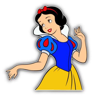 Snow White Cartoon Car Bumper Sticker Decal 5'' x 5'' | eBay