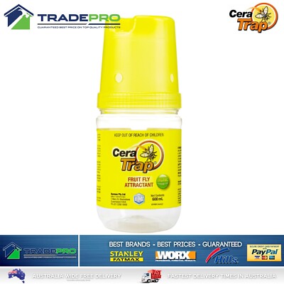 Fruit Fly Trap Cera Trap® 600ml Organic Fruitfly Catcher Natural Empty ...