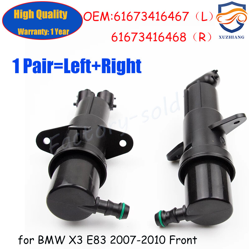 2* Headlight Headlamp Washer Nozzle Pump 61673416467 61673416468 For ...