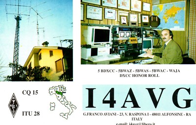 Alfonsine Italy I4AVG IU2P QSL Radio Postcard | eBay