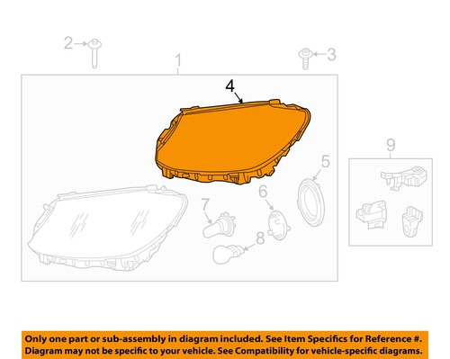 Headlight Head Light Lamp-Headlamp Assembly Gasket Left 2058260191 | eBay