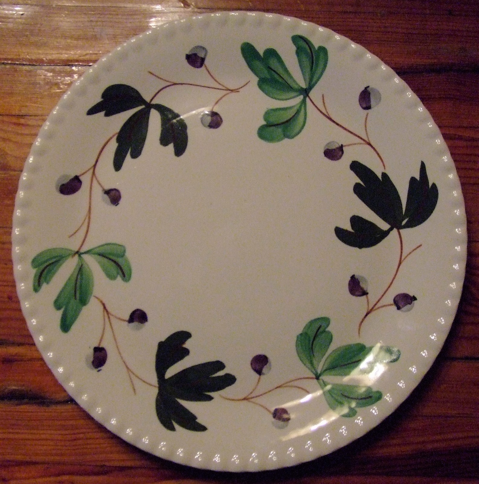 Set of Four Hand Painted Blue Ridge Dinner Plates with compatible ...