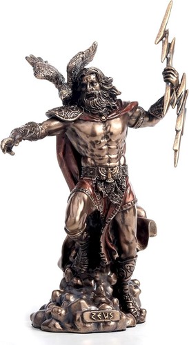 Zeus The Greek God Of The Sky Cold Cast Bronze Finish Figurine ...