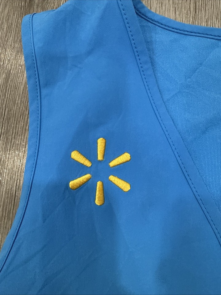 Walmart Vest XS Blue Employee Store Associate Full Zip Embroidered ...