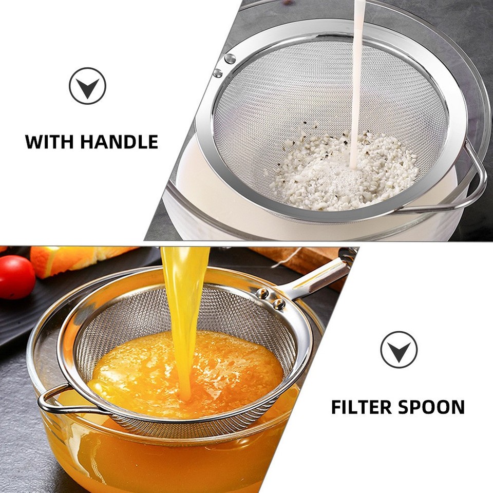 Reusable Stainless Steel Food Strainer with Fine Mesh for Home Kitchen ...