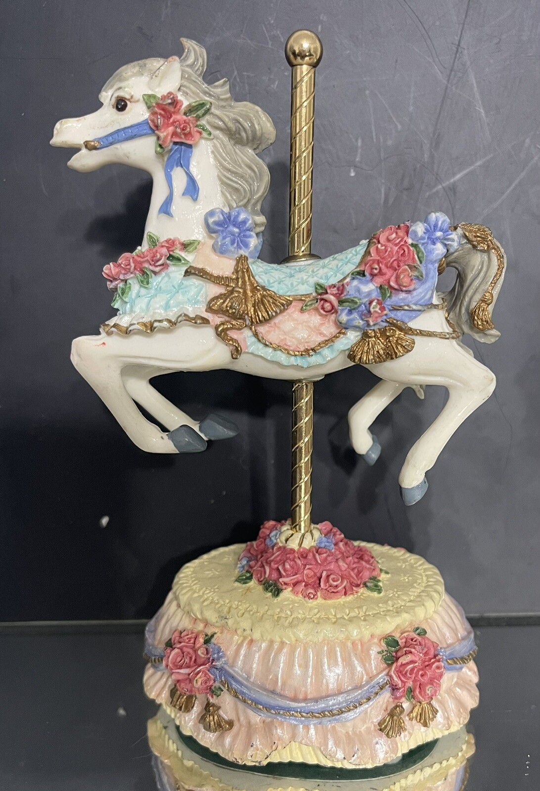 County Fair Collection Carousel Horse Figurine On Brass Pole Yesterday ...