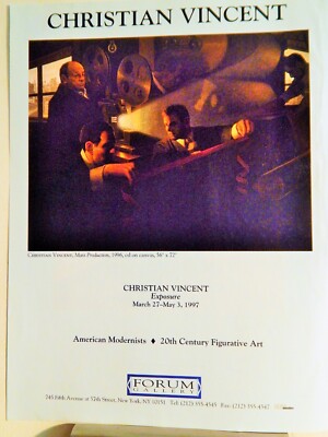 CHRISTIAN VINCENT ART PIECE VTG ORIG 1997 ADVERTISEMENT | eBay