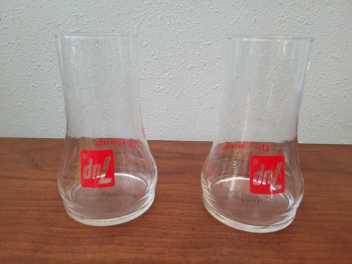 Vintage 7 UP The Uncola Upside Down Glass Tumbler Set of 2 Soda Pop ...