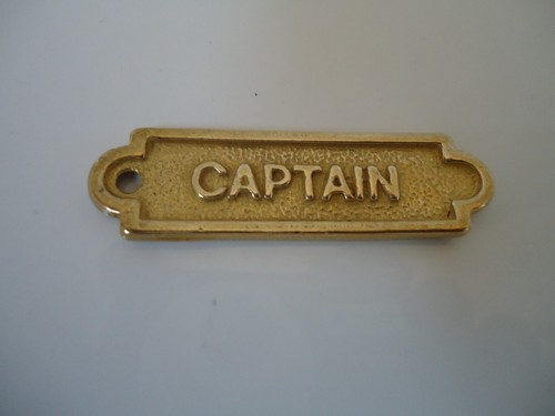 Captain Brass Sign - Nautical Sea /Dolls House / Ships & Boats Royal ...