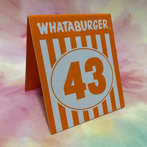 Whataburger Table Tent #'s You Pick The Number No Limit $5 Flat Rate ...